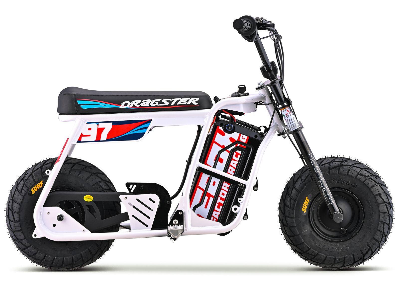 Electric pit bikes and ATVs Dragster White USA SM